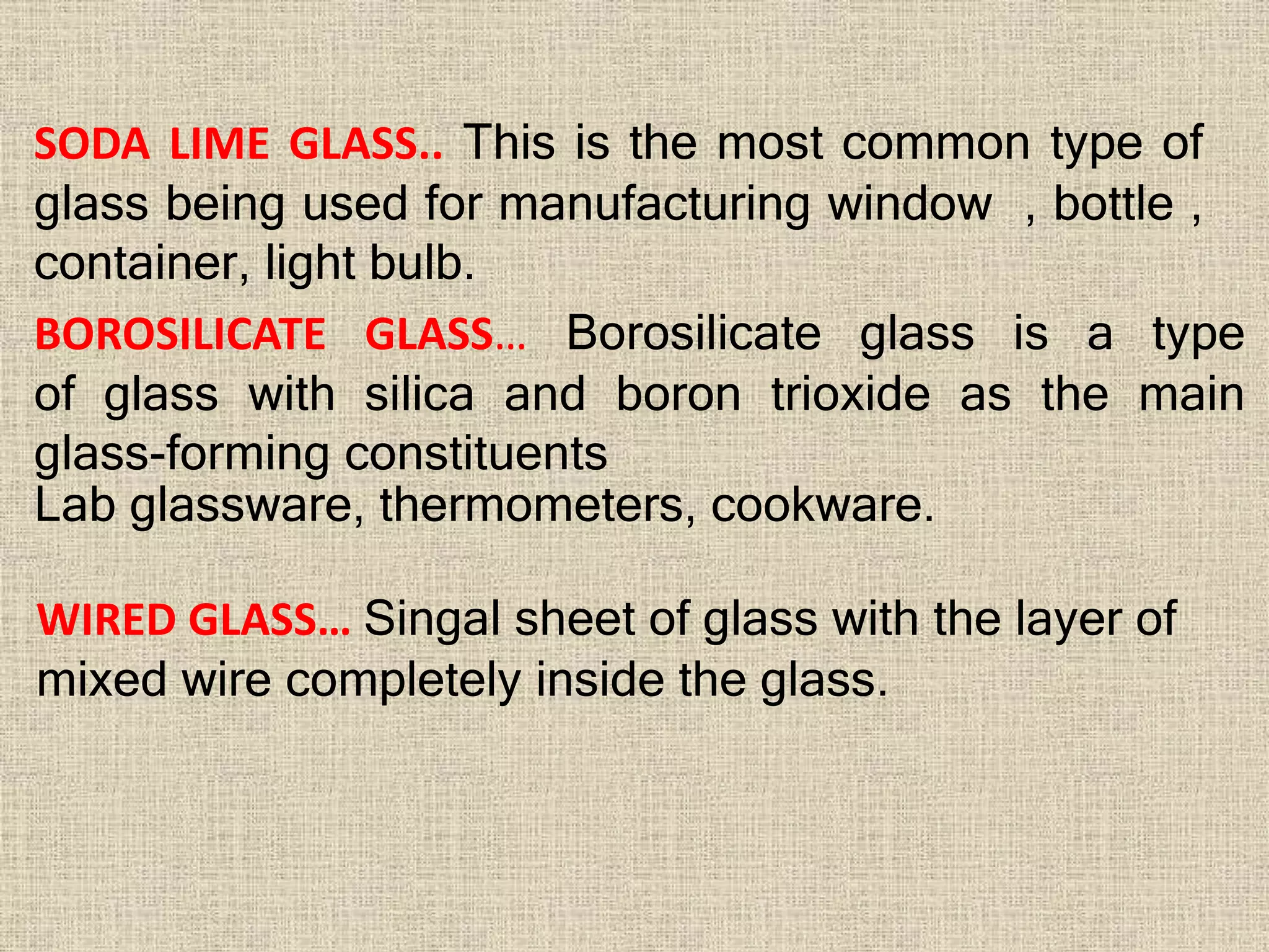 Examination of glass | PPTX