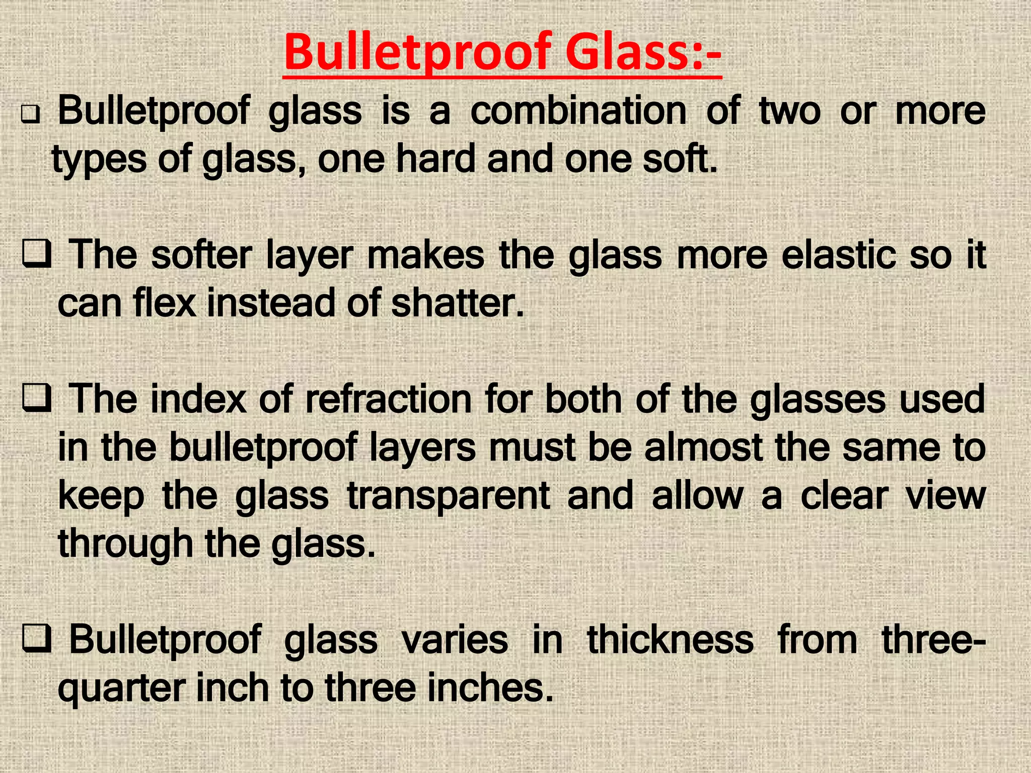 Examination of glass | PPTX