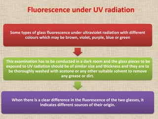 Examination of glass | PPTX