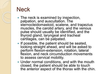 Examination of head and neck.pptx medical | PPTX