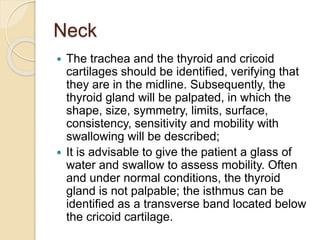 Examination of head and neck.pptx medical | PPTX