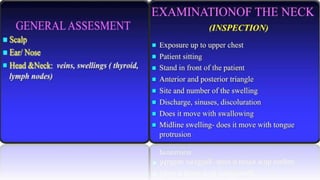 Examination of head,neck,mammary glands,chest and abdomen | PDF