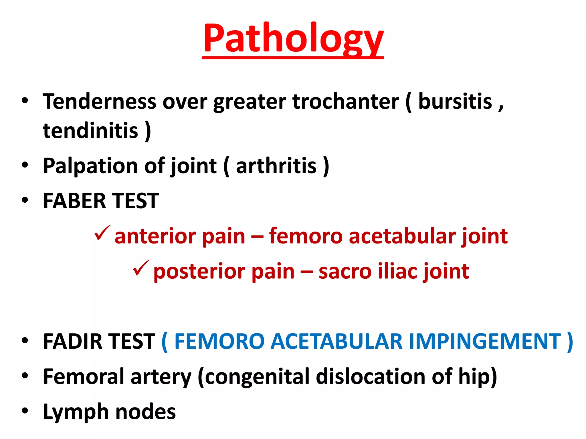 Examination of hip | PPTX