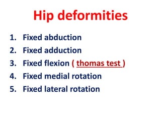Examination of hip | PPTX