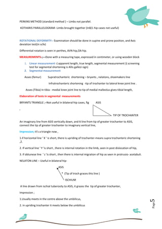 Examination of hip joint | PDF
