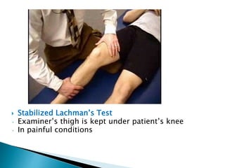 Examination of knee psmc | PPTX