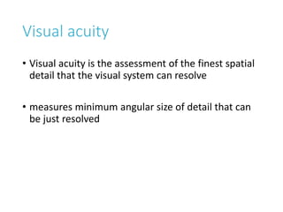 Examination of low vision patient | PPTX