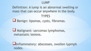 Examination of Lumps.pptx7777777777777777777777777 | PPT