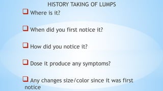 Examination of Lumps.pptx7777777777777777777777777 | PPTX