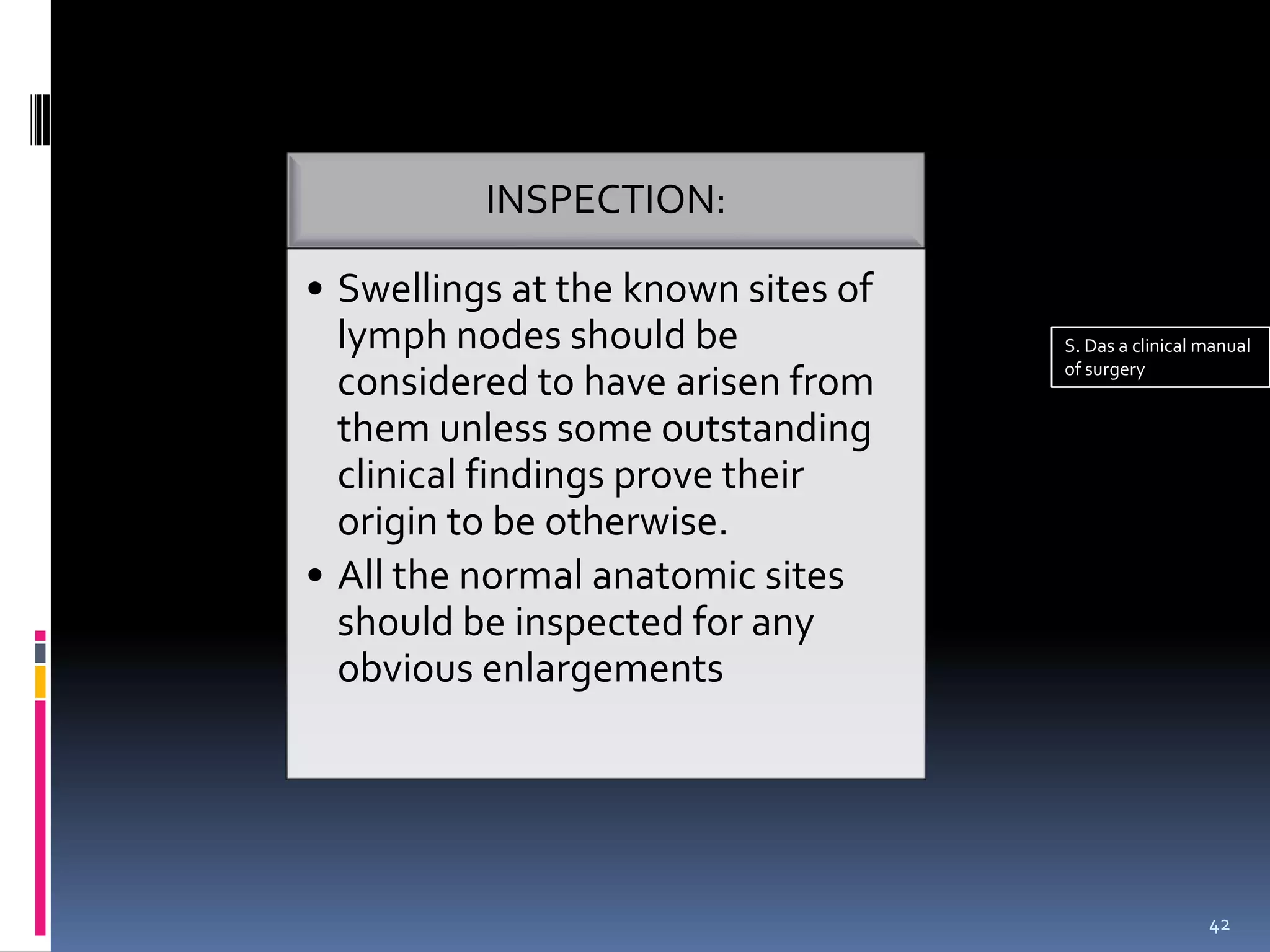 Examination of lymphnodes and cervicofacial lymphadenopathy | PPTX