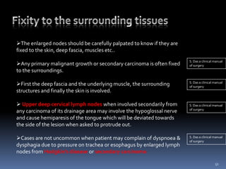 Examination of lymphnodes and cervicofacial lymphadenopathy | PPTX