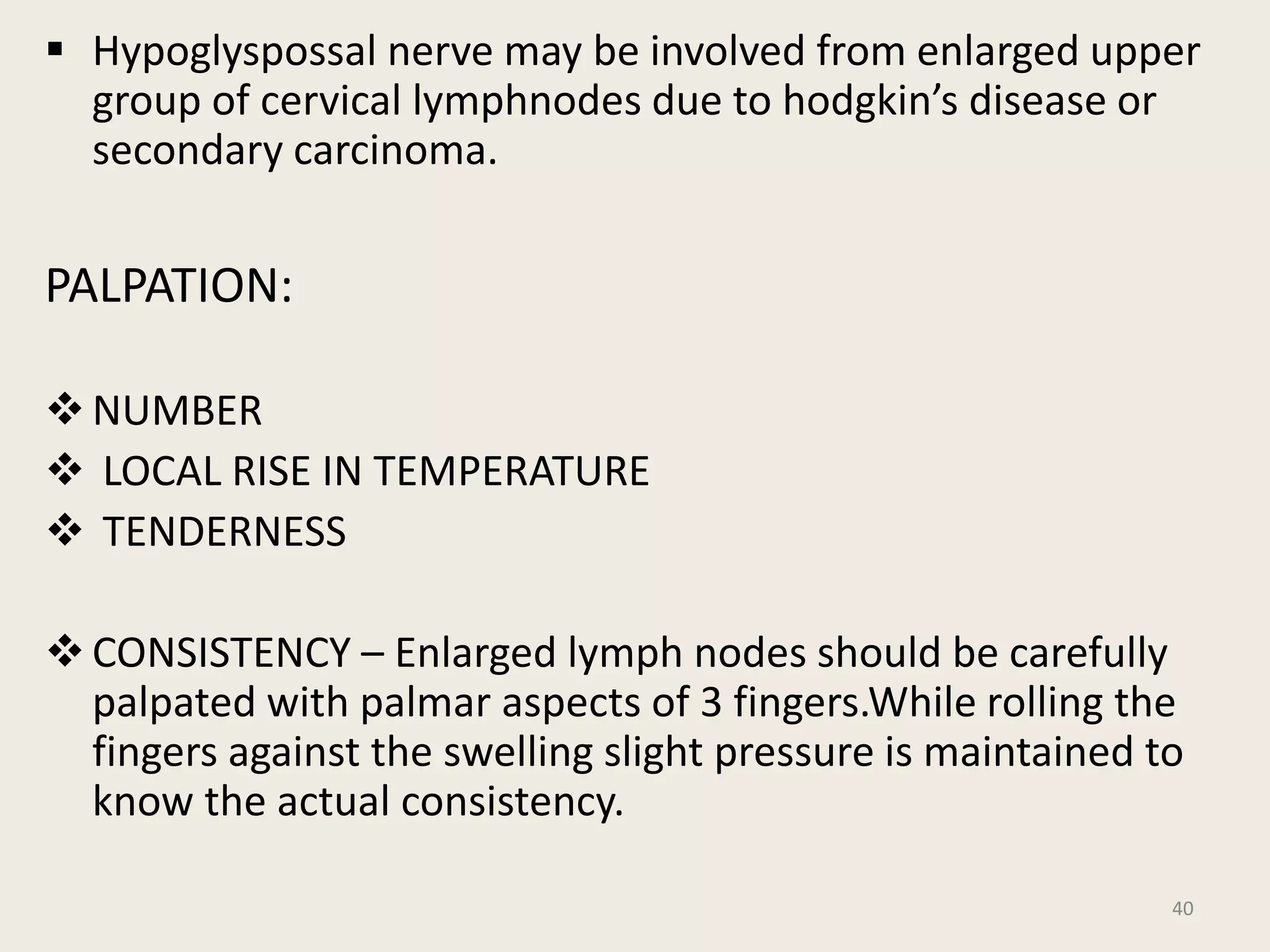 Examination of lymph nodes of head and neck | PPTX