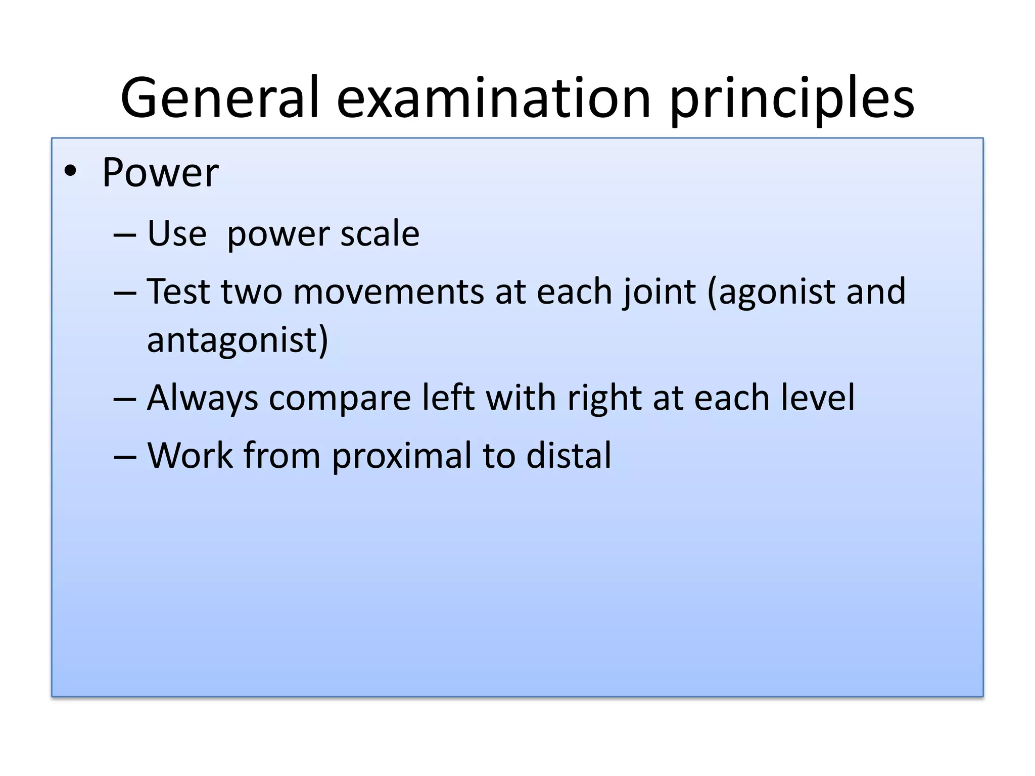 Examination of motor system | PPTX