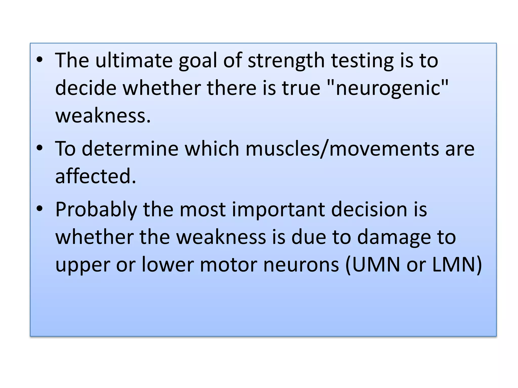 Examination of motor system | PPTX