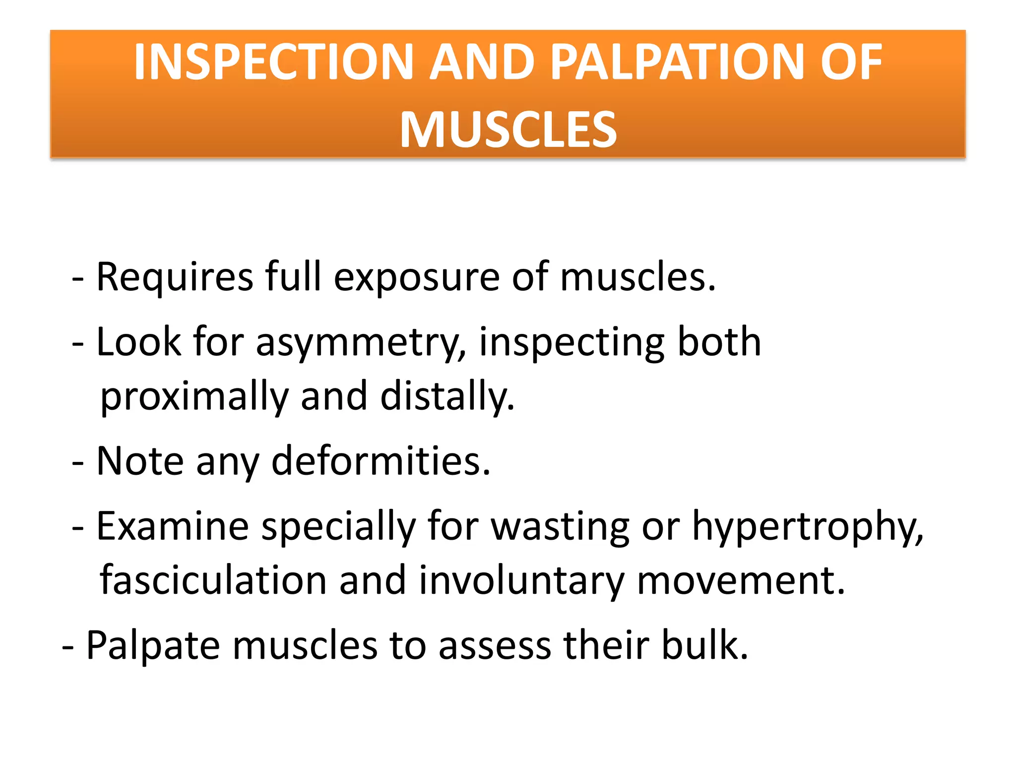 Examination of motor system | PPTX