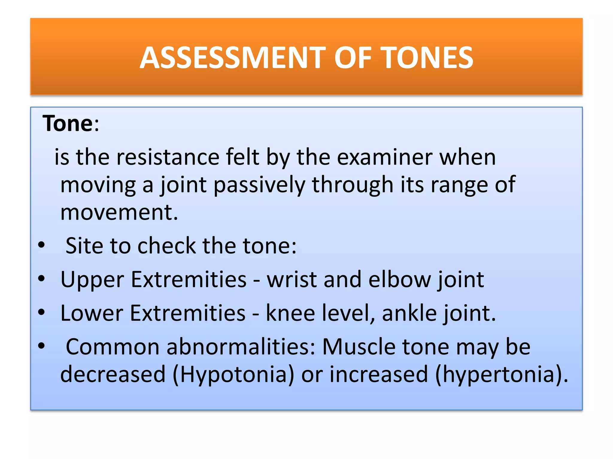 Examination of motor system | PPTX