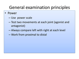 Examination of motor system | PPTX