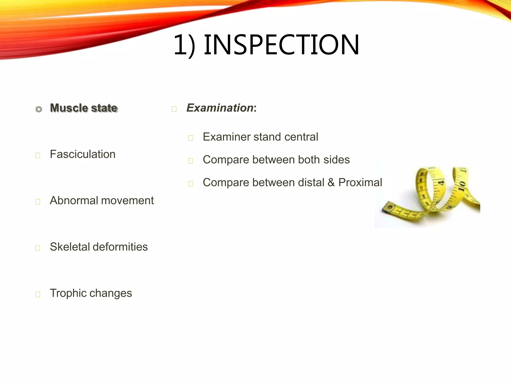 Examination of motor system | PPTX