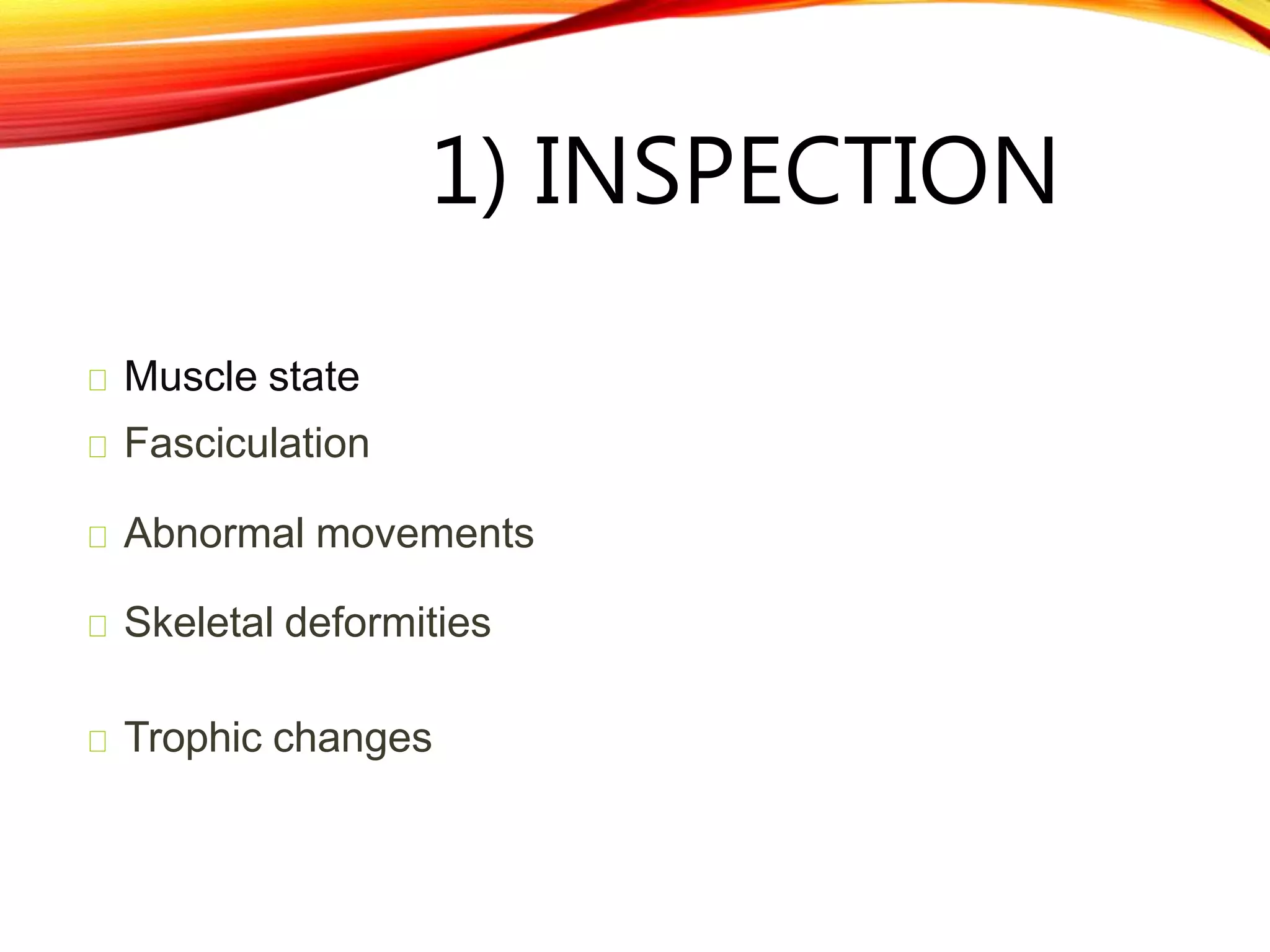 Examination of motor system | PPTX