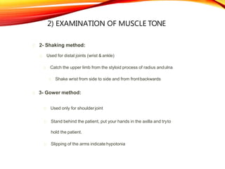 Examination of motor system | PPTX