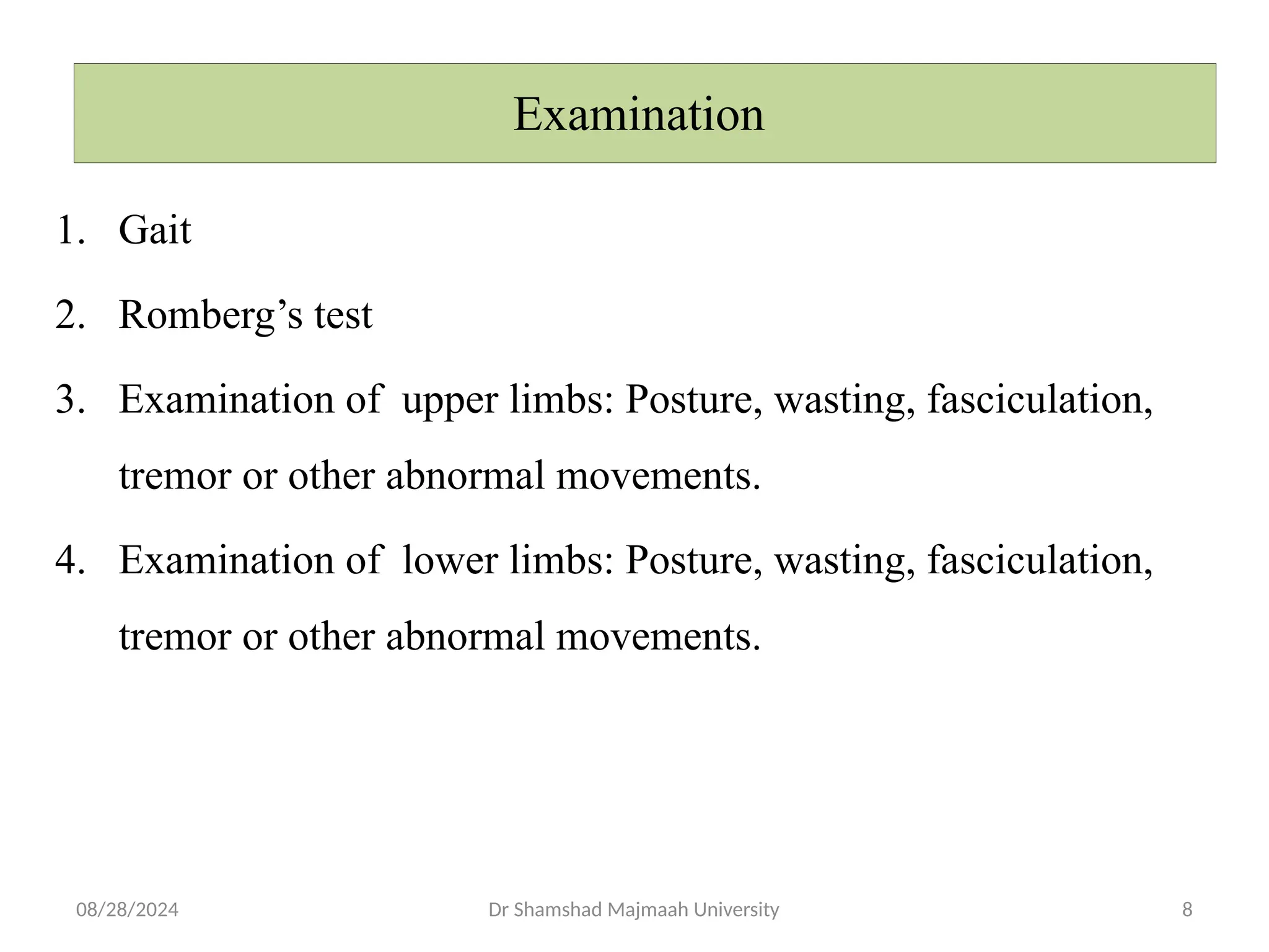 Examination of Motor System with reference.pptx