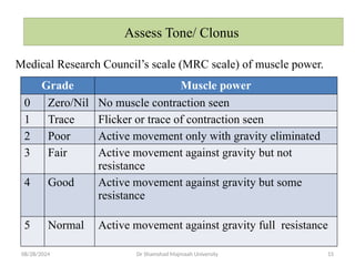 Examination of Motor System with reference.pptx | Free Download
