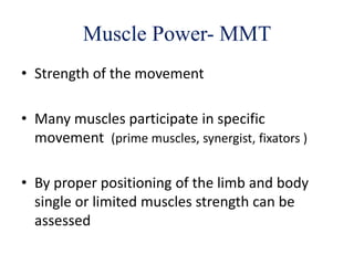 Examination of muscles | PPTX