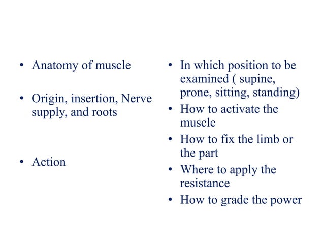 Examination of muscles | PPT