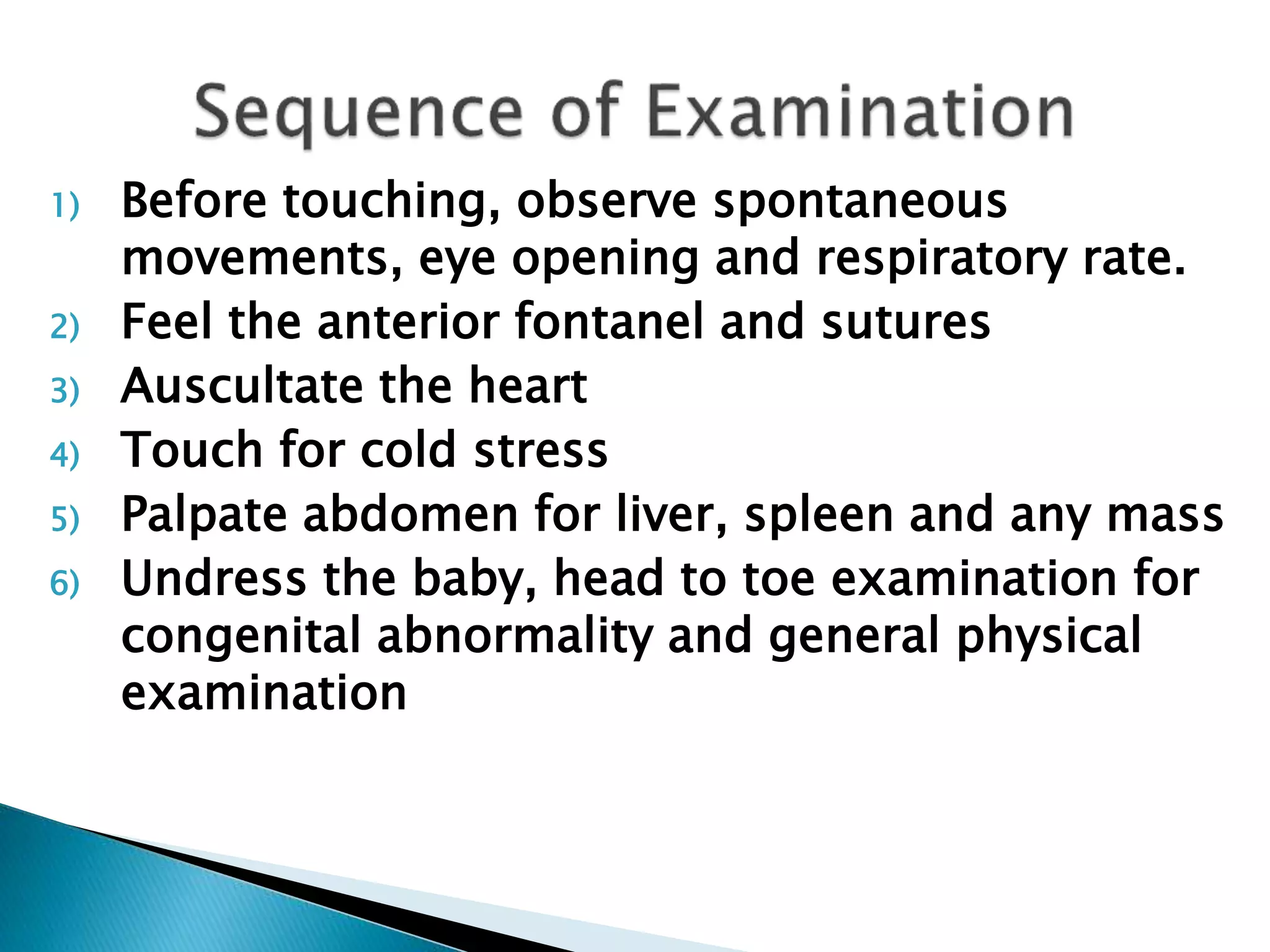 Examination of neonate | PPTX