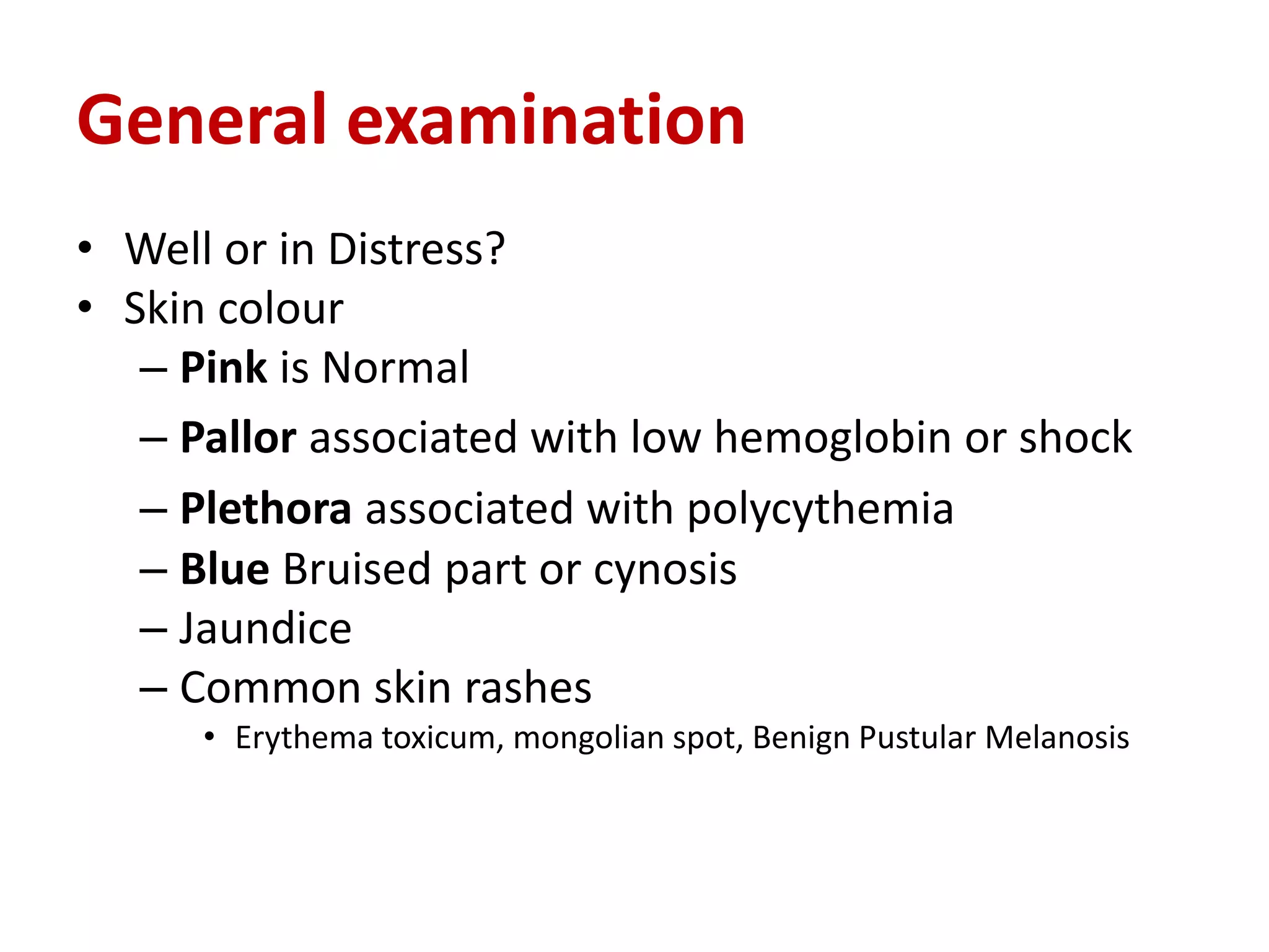 Examination of newborn. | PPTX