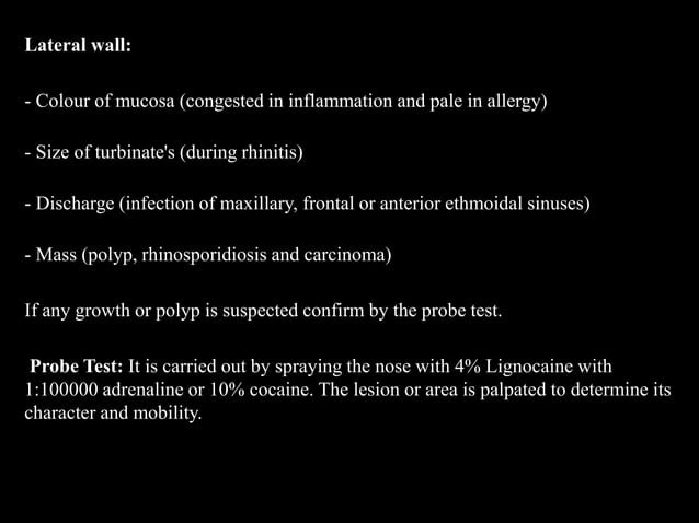 Examination of nose | PPTX