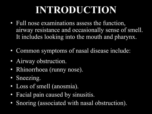Examination of nose | PPTX