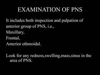 Examination of nose | PPTX
