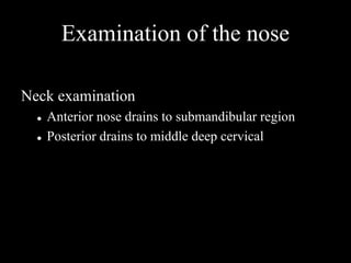 Examination of nose | PPTX