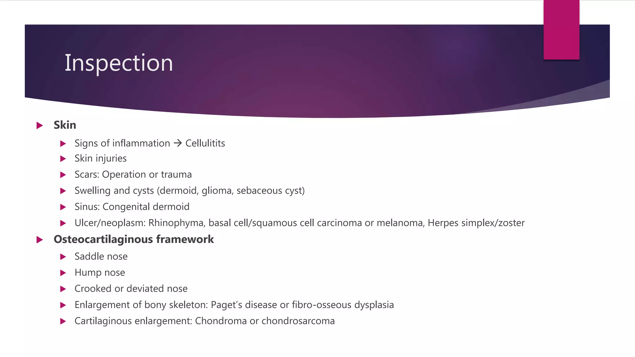 Examination of nose | PPTX