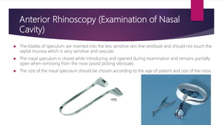Examination of nose | PPTX