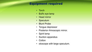 Examination of nose | PPTX