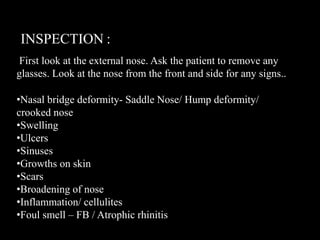 Examination of nose | PPT