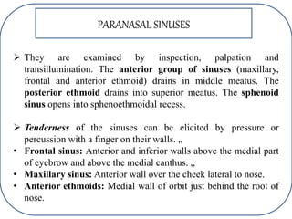 Examination of nose | PPTX