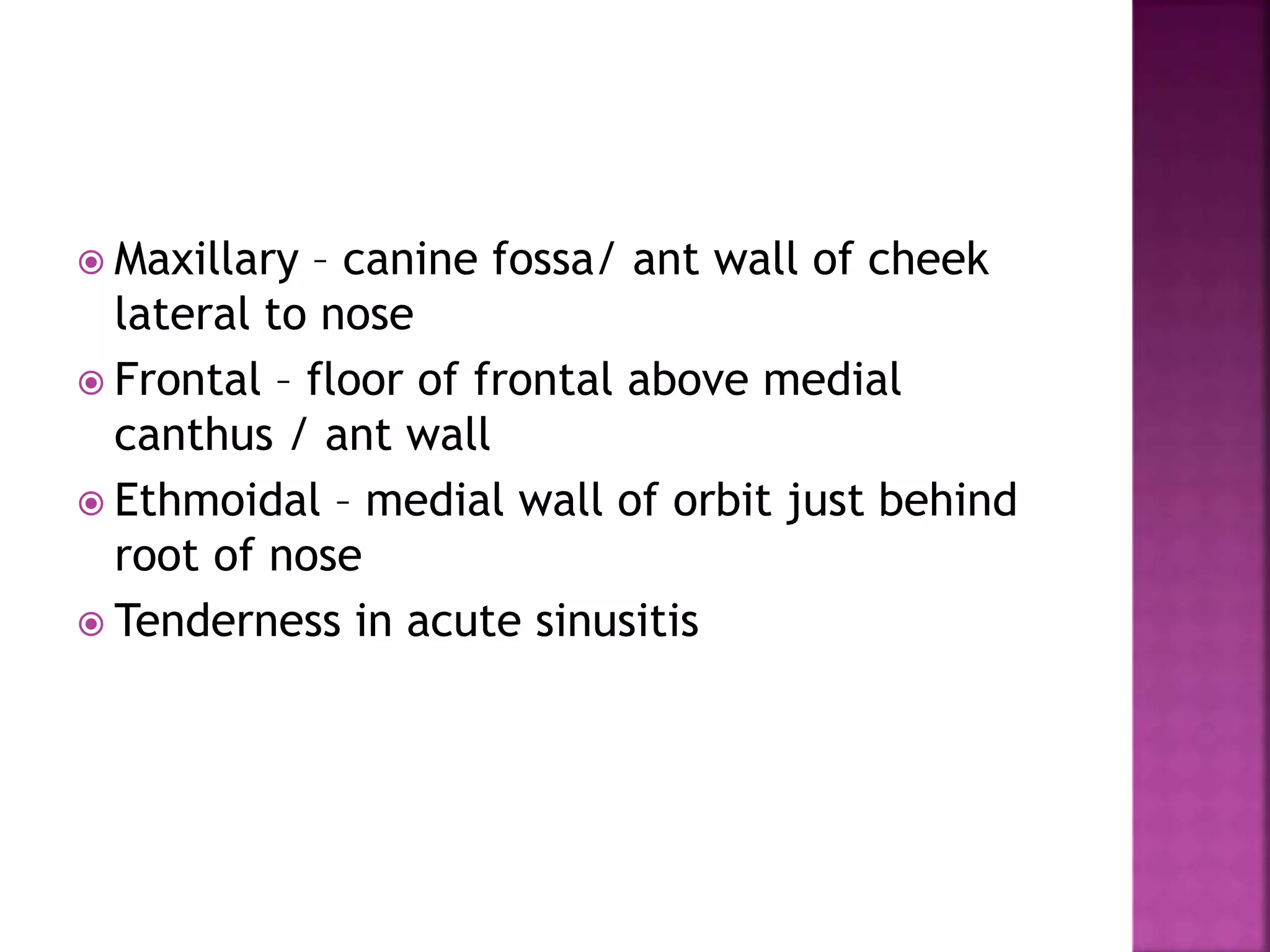 Examination of nose and pns | PPTX