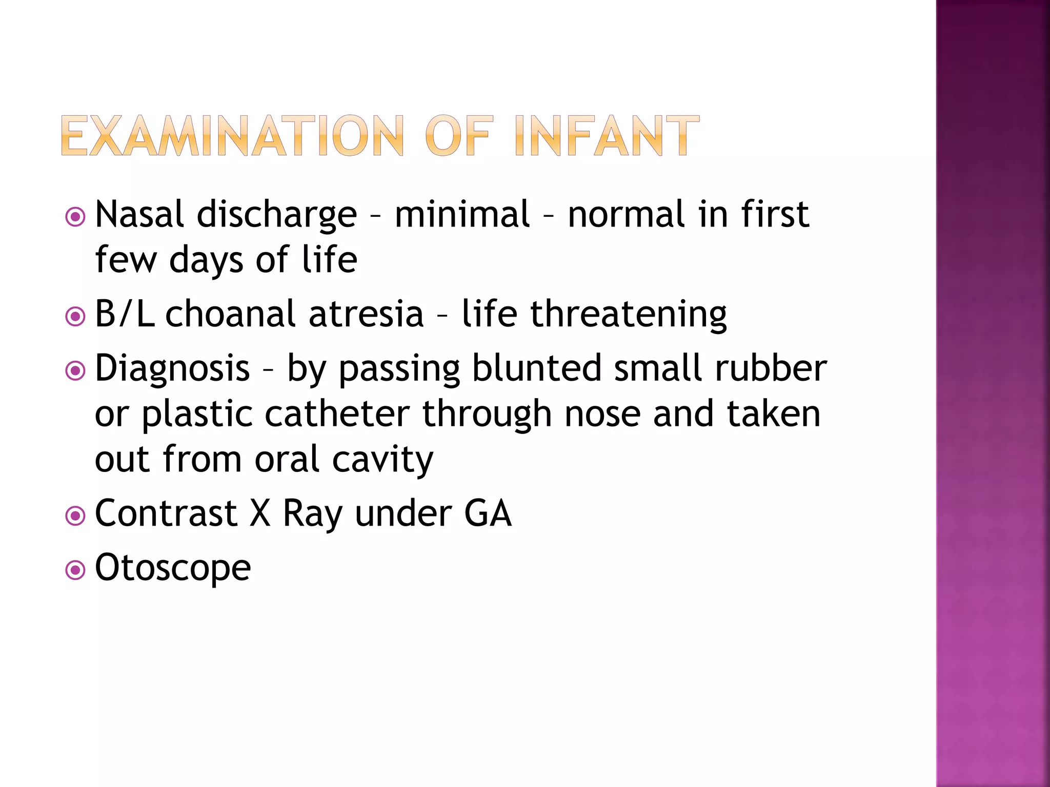 Examination of nose and pns | PPTX