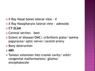 Examination of nose and pns | PPTX