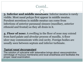 Examination of Nose & Throat Aditi G.pptx