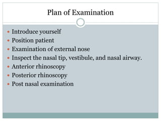 Examination of Nose & Throat Aditi G.pptx