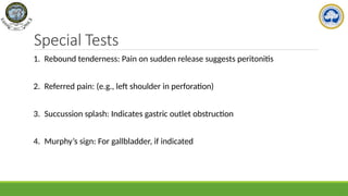 examination of patient with disorders of stomach SRM GS - Final ...