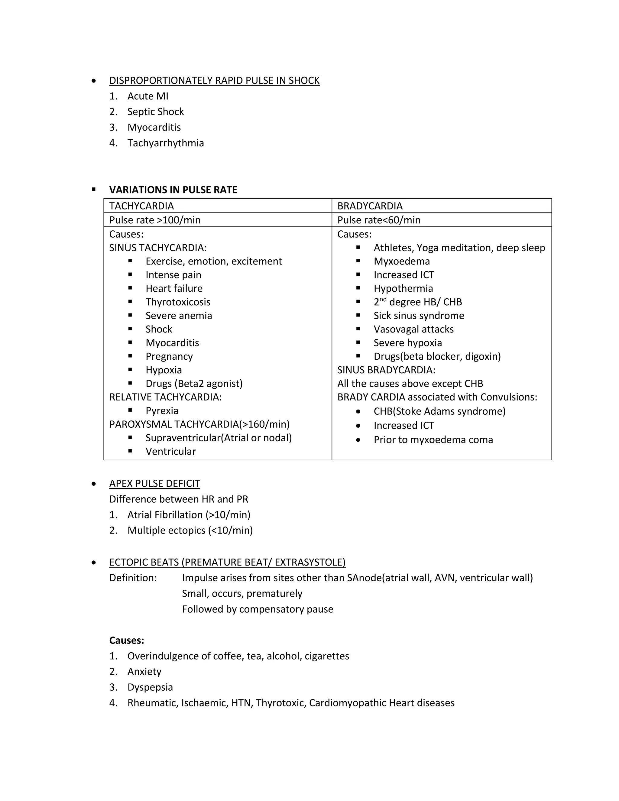 Examination of pulse(CLINICAL MEDICINE) | DOCX