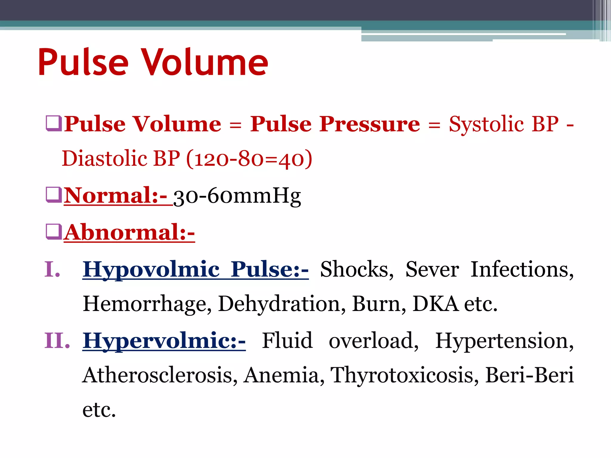 Examination of pulse | PPTX