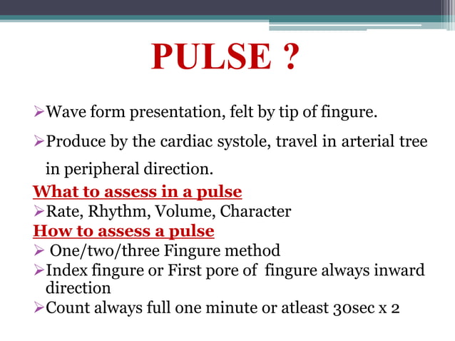 Examination of pulse | PPTX
