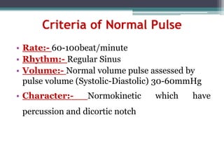 Examination of pulse | PPTX