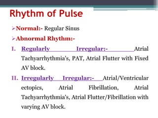 Examination of pulse | PPTX
